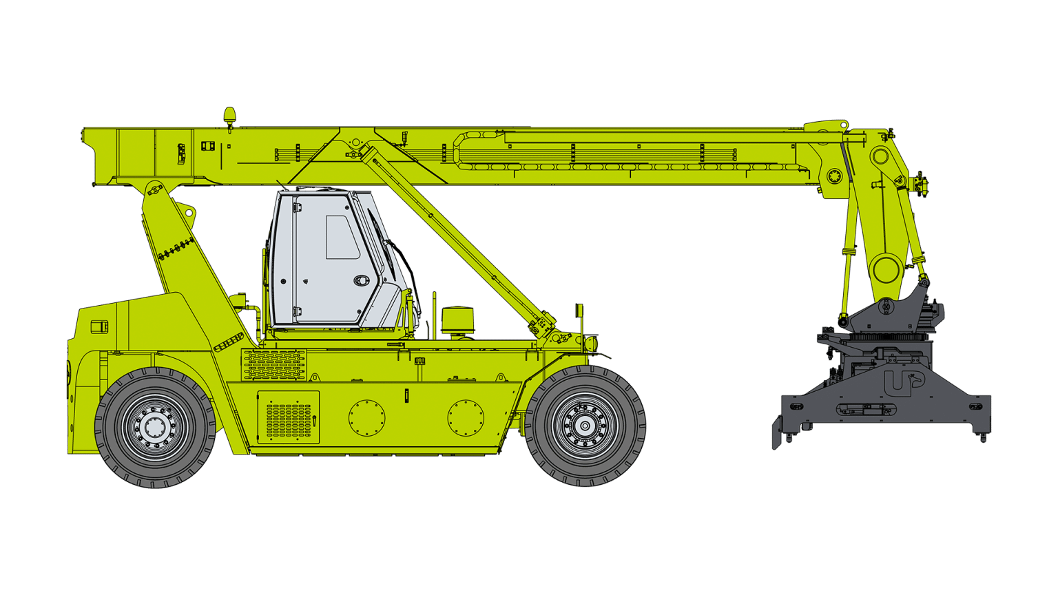 Reachstacker Designed for handling empty containers - UP Lifting