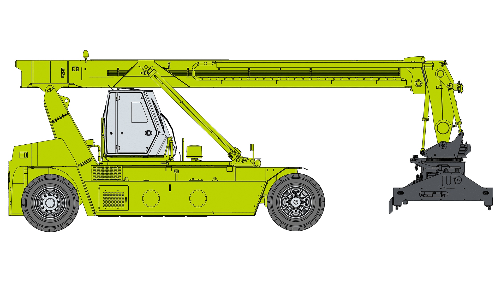 Reachstacker Designed for handling empty containers - UP Lifting
